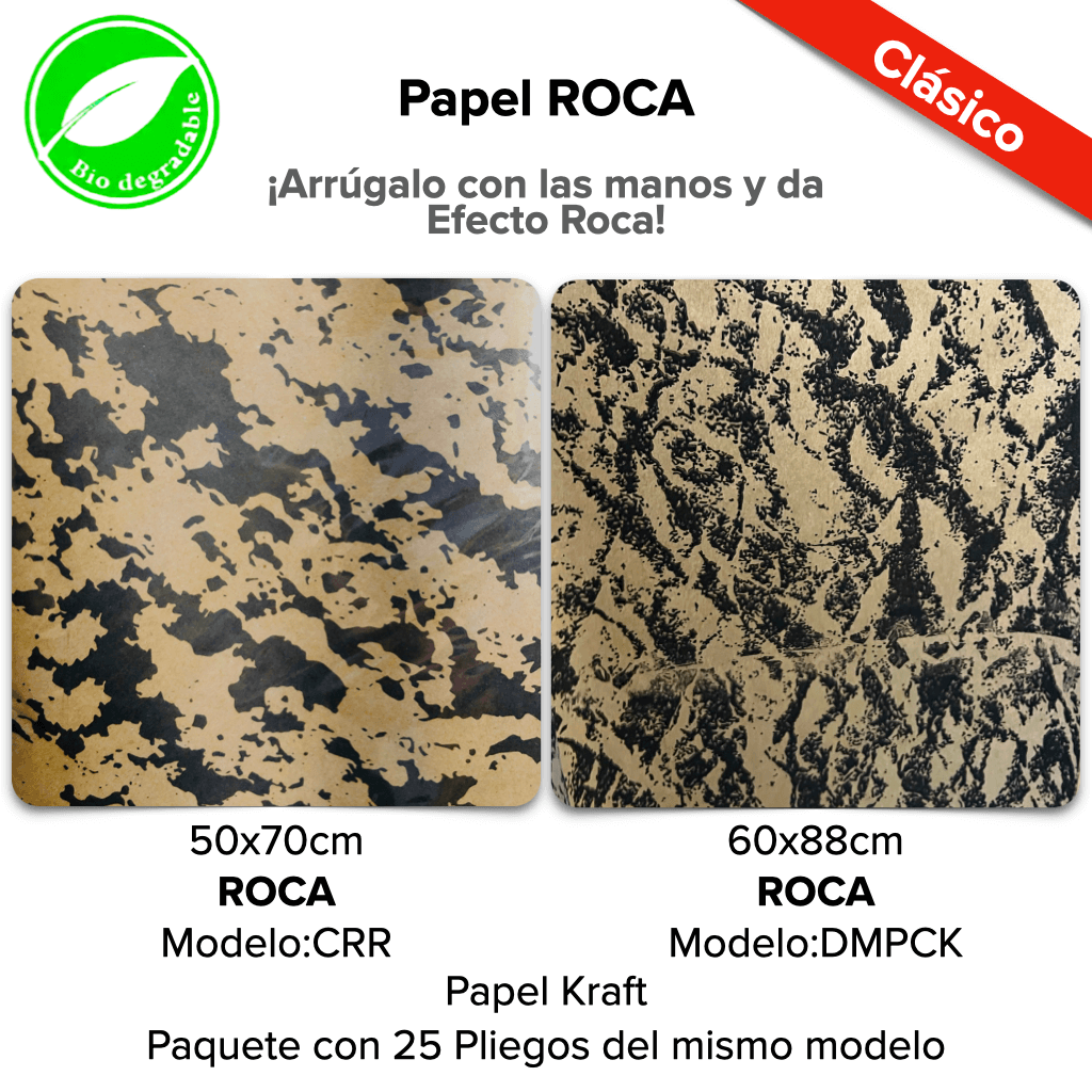 Papel Roca Pqt 25 pliegos – BolsaDeRegalo.com