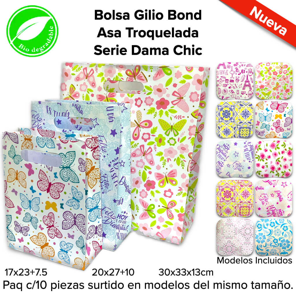 Bolsa Gilio Bond Asa Troquelada Serie Dama Chic – BolsaDeRegalo.com